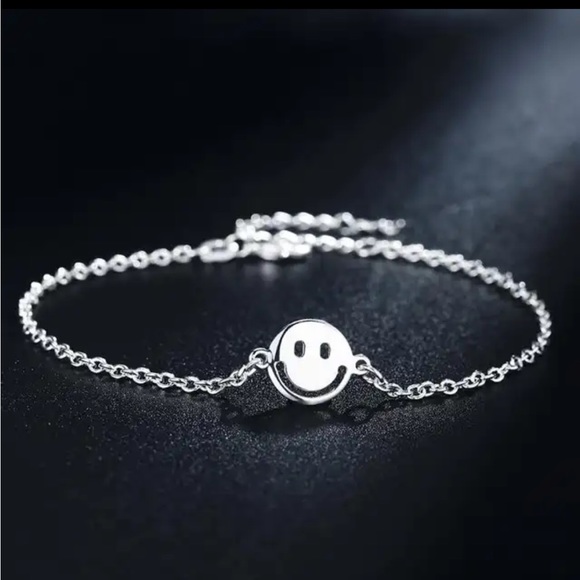 Jewelry | Smiley Face Sterling Silver Bracelet | Poshmark